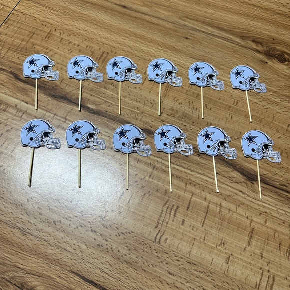 Party Supplies | Dallas Cowboys Cupcake Toppers Lot Of 12 | Poshmark
